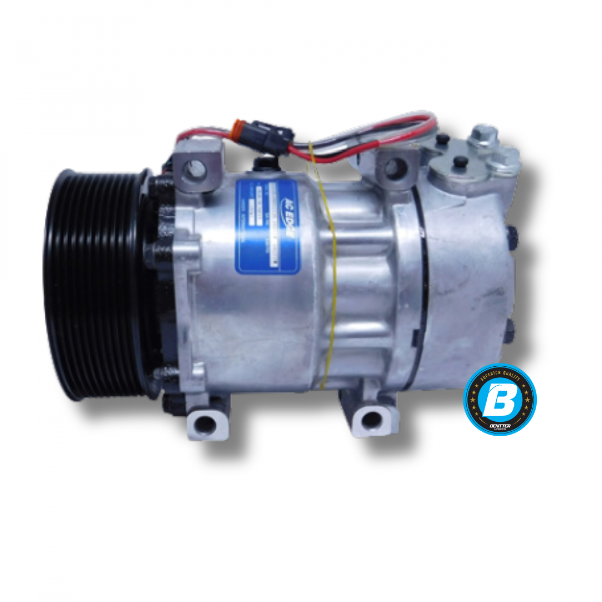 COMPRESSOR SANDEN AC EDGE 7H15 SCANIA ATE 2008 POLIA 8PK 24V 4FIX